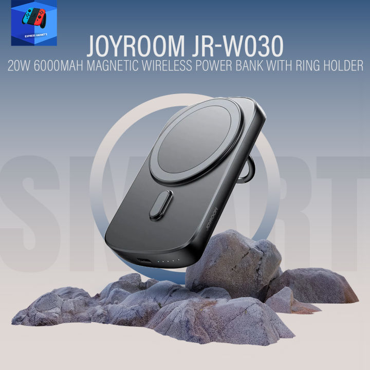 Joyroom JR-W030 20W 6000mAh Magnetic Wireless Power Bank with Ring Holder(1 year replacement ...