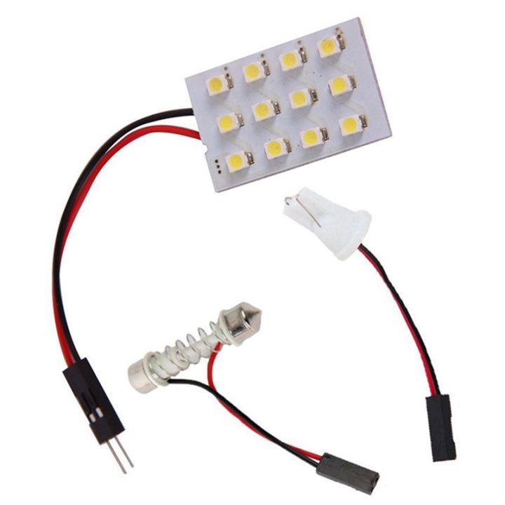 12 Smd Cob Led T10 4W 12V White Light Car Interior Panel Lights Dome ...