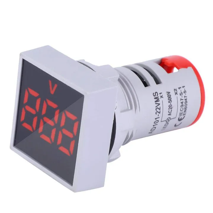 AC 220V Indicator Voltmeter Round Lamp 22mm for Control Panel MDB DB ...