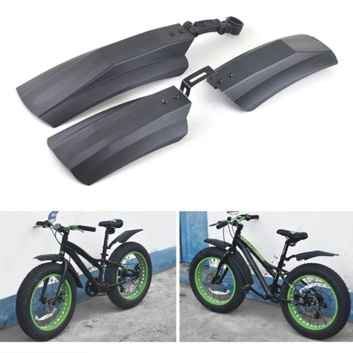 2PCS Snow Bicycle Mountain Bike Front Rear Mud Guard Fenders for Fat ...