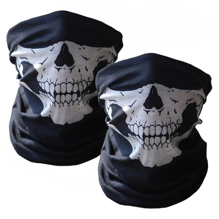 2PCS Cool Bicycle Ski Half Face Mask Ghost Scarf Multi Use Neck Warmer ...