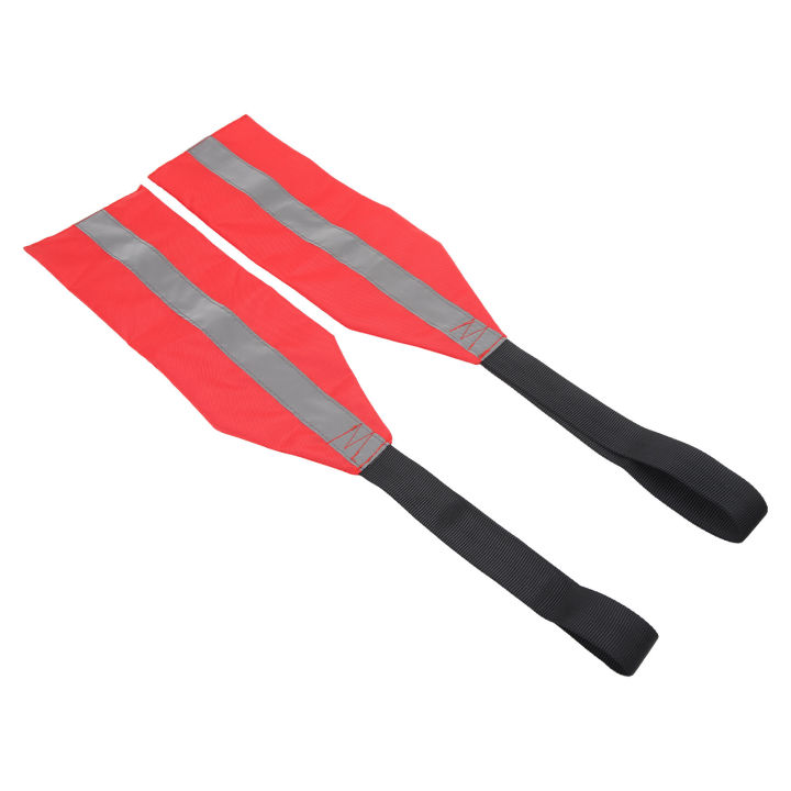 Canoe Red Warning Flag Kayak Travel Flag Reflective Strip with Webbing ...