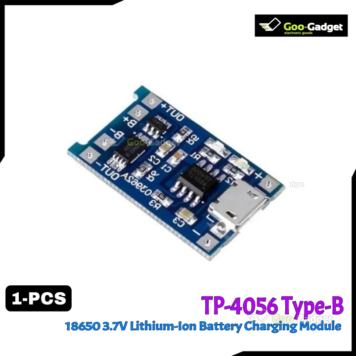 18650 Battery Charger Module Circuit TP4056 Type B 5V 1A Lithium ...