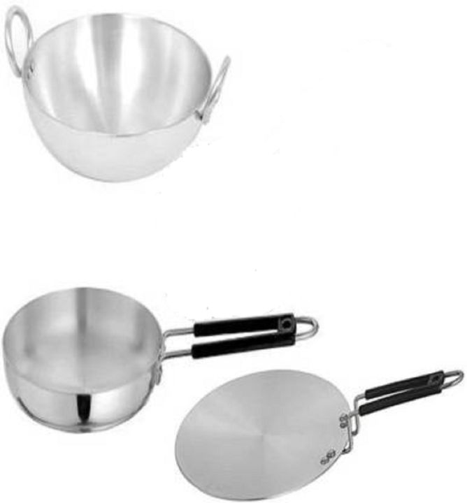 Cookware Set one Tawa, one Khadai, one Frying Pan 26 cm without Lid ...