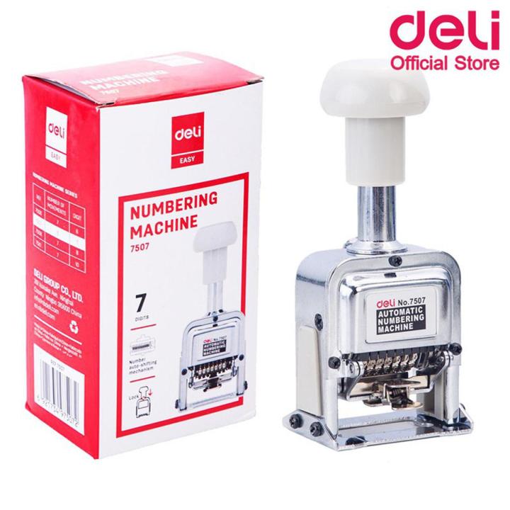 Deli e7507 Auto number Machine - 7 Digit | Daraz.com.bd