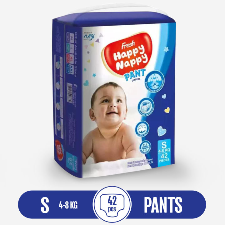 Fresh Happy Nappy Super Diaper (Pant System) S (4-8 kg)(BD) 42 pcs ...