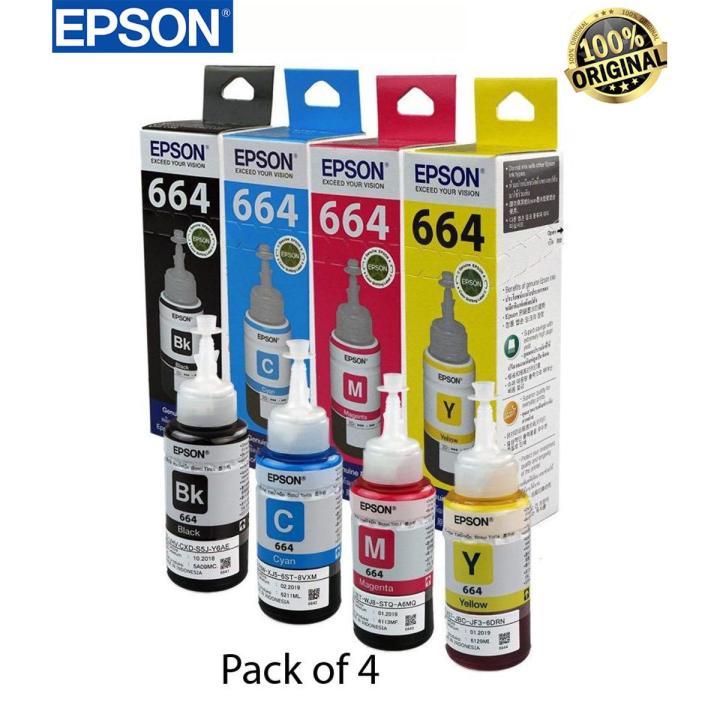 Epson 664 Ecotank Ink 70ML, Epson 664, (Full Set) For Epson L130/L380 ...