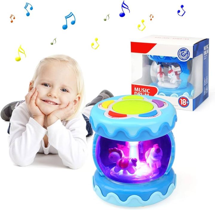 HUANGER lovely Multi-function baby musical merry-go-round hand drums ...