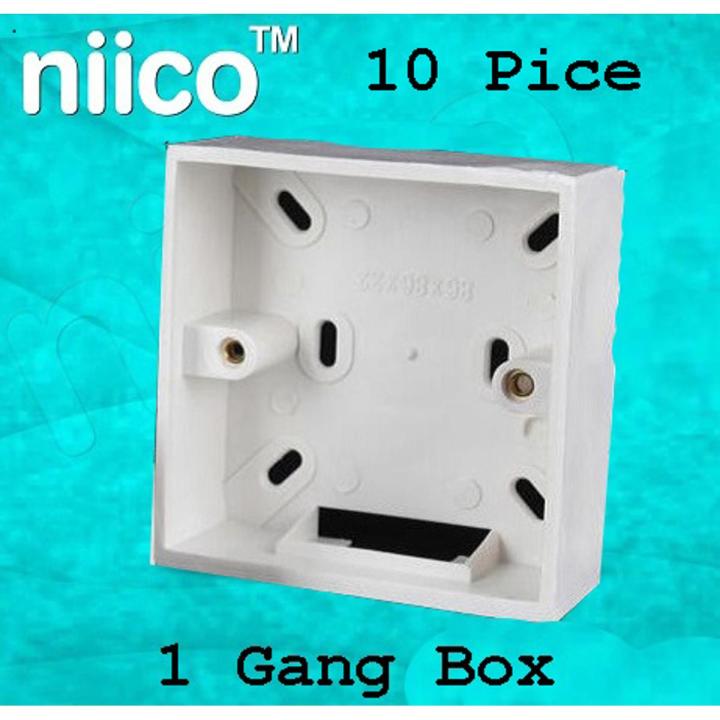 1 Gang Box White Color Square Size Use for Wall Switch Back Cover Mk ...