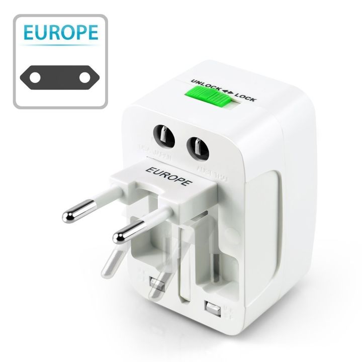 Universal International All in 1 Travel Adapter Multi Plug Power Socket ...