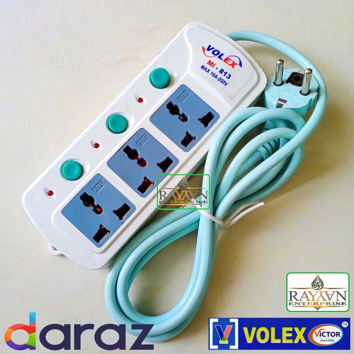 7 Feet=2M= MultiPlug = V-813.. (813) | Daraz.com.bd