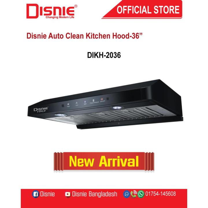 Disnie Auto Clean Hand Sensor Kitchen Hood-36 Inch- DIKH2036 | Daraz.com.bd