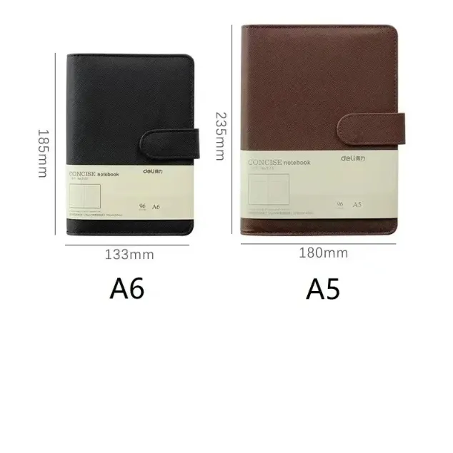 A5 PU Leather Notebook Binder Refillable 6 Ring Budget Binder | Daraz ...
