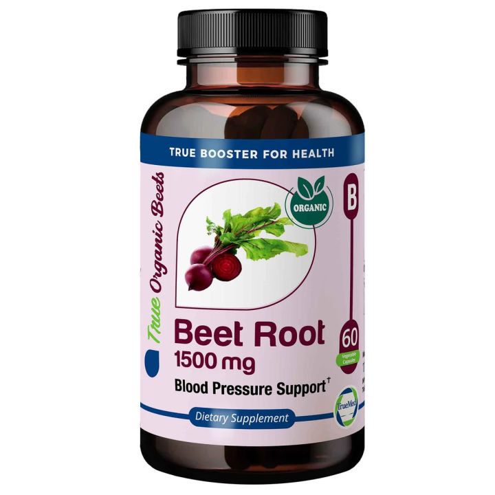 TrueMed Organic Beet Root, Beta Vulgaris 1500 Mg 60 Capsules | Daraz.com.bd