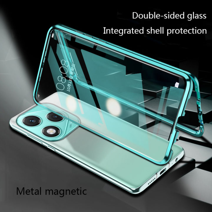 Biruiqu For Honor 400 Lite Magnetic Absorption Case Metal Frame ...