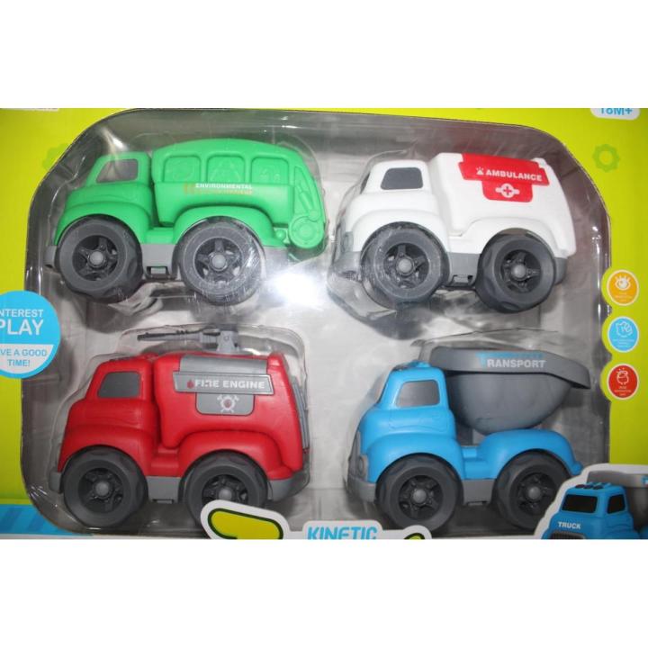 Kids Toy Friction Car Set 4 pcs Push Car for Baby Construction Truck ...