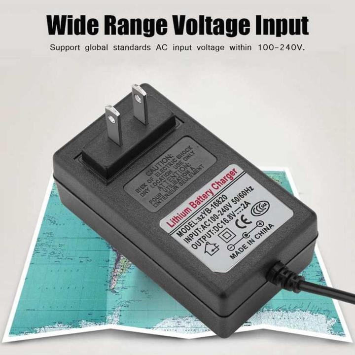 Power Adapter for Lithium AC100-240V DC 16.8V 2A Replacement Lithium-ion Charger Safe Charge ...