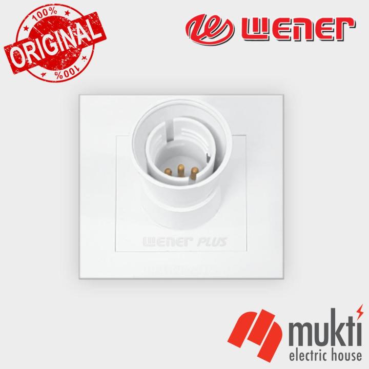WENER Plus Lamp Holder White 2 IN 1 Pin B22 and Pech E27 Premium Batten Light Bulb Led | Daraz ...