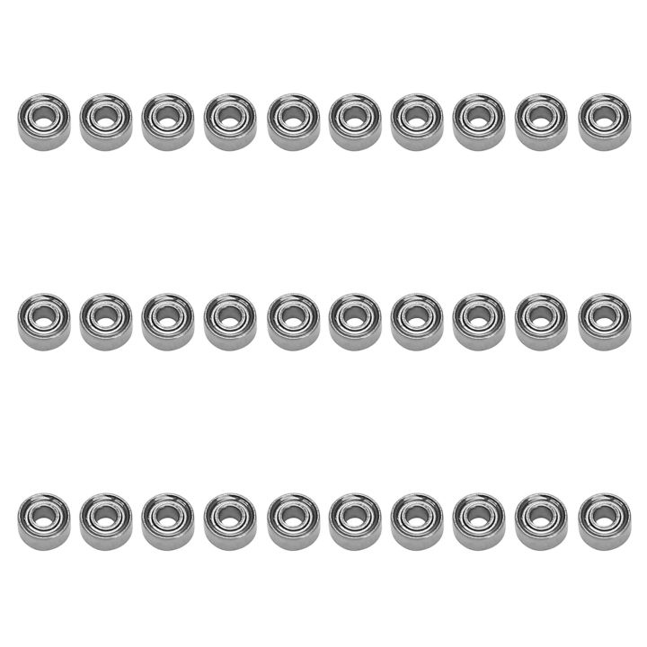 30Pcs Miniature Sealed Metal Shielded Metric Radial Ball Bearing Model ...