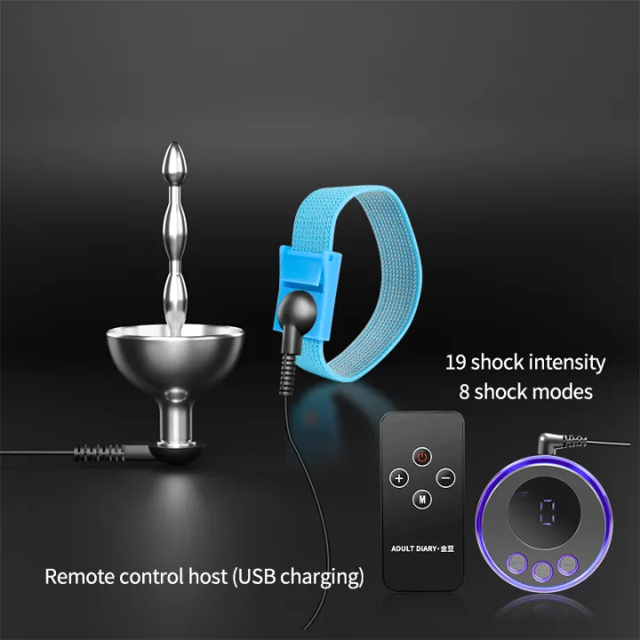 SM Electro Stimulation Horse Eye Stick Urethral Dilator Plug Male Electric Shock Stimulator ...