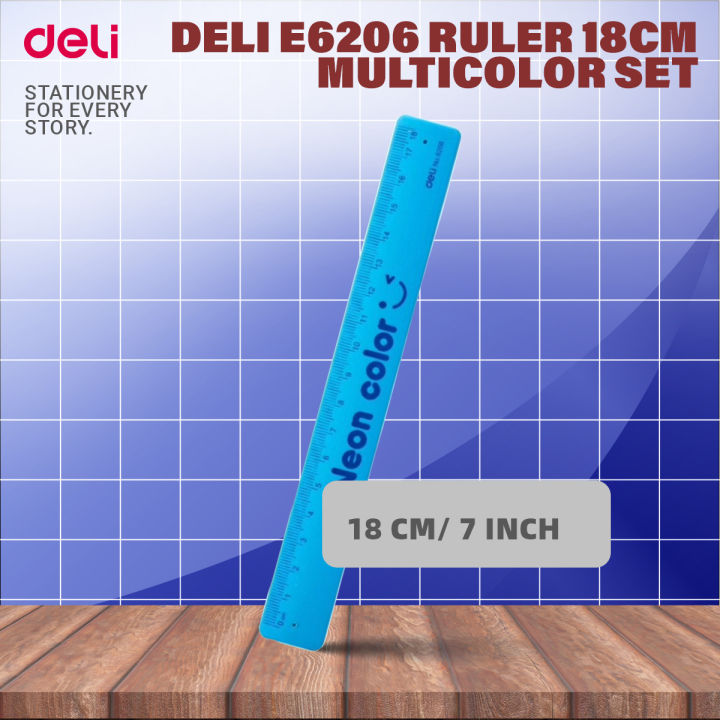 Deli E6206 Ruler 18cm Multicolor Set | Daraz.com.bd