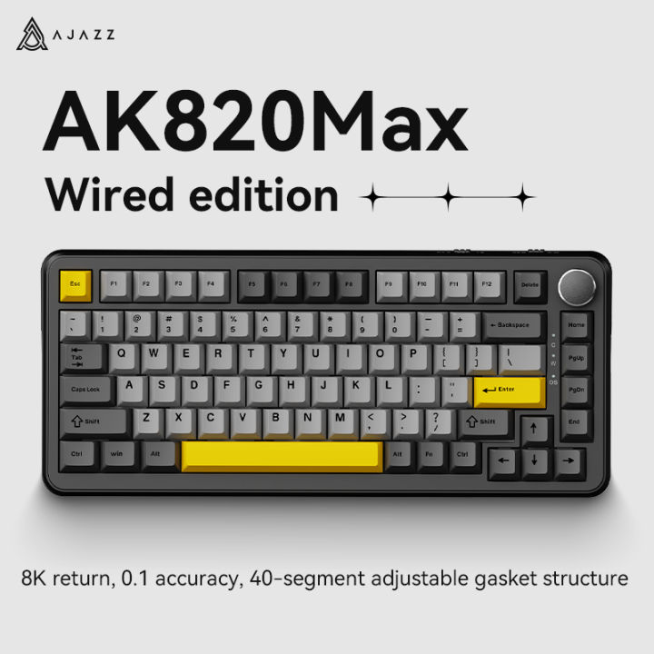 Ajazz AK820MAX Customized mechanical keyboard Magnetic Switch Wired single mode | Daraz.com.bd