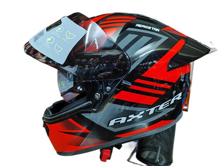 AEROSTAR AXTER Full Face Helmet ISI And Dot Certified for Men and Women ...