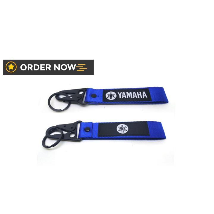 Yamaha key ring or Motorcycle bike key ring. Black. Blue Metal Model ...