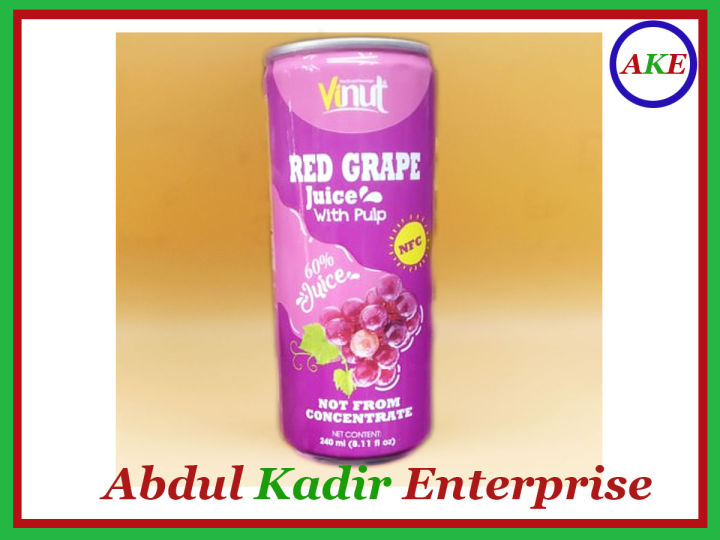Vinut Red Grape Juice with Pulp NFC (Imported Vietnam) 240ml | Daraz.com.bd