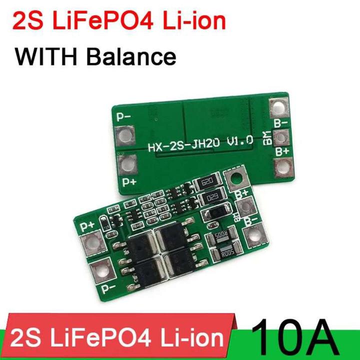 2S 10A With Balance 6.4V LiFePO4 Battery Protection Board MOS BMS ...