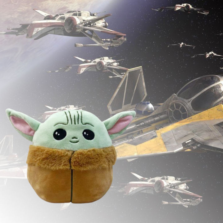 Ecocc 6.5 inch baby Yoda double-sided plush toy, double-sided flip ...