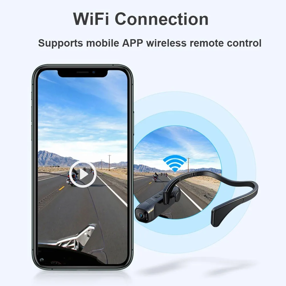 4K 30FPS Head Mounted Camera Wearable WiFi Video Camera | Daraz.com.bd