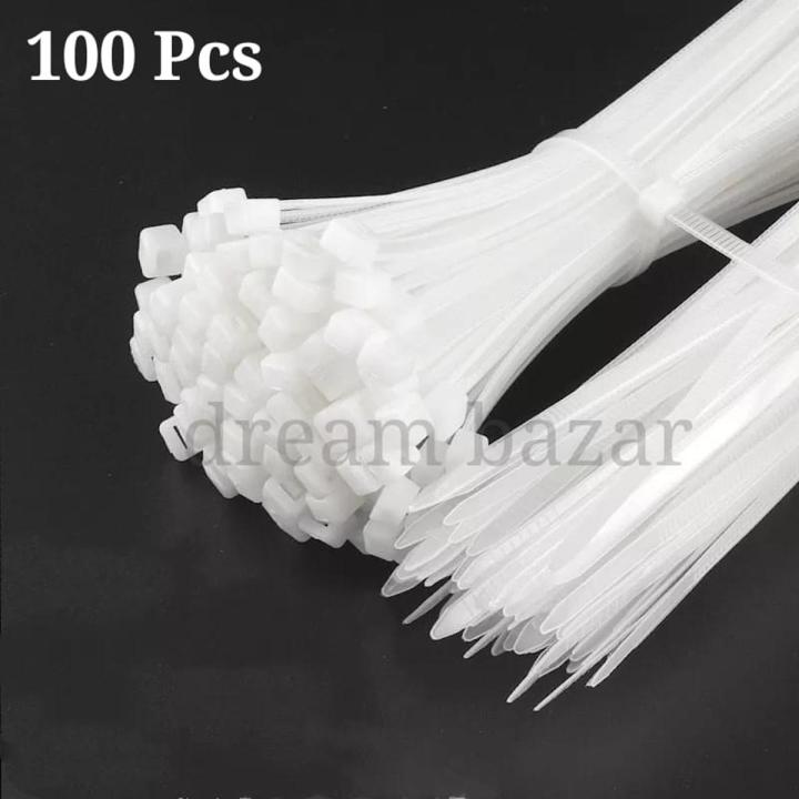 PLASTIC NYLON CABLE TIE LOCK 12" (100 Pcs) | Daraz.com.bd