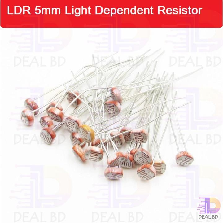 5mm Light Dependent Resistor-(LDR)- 10Pcs | Daraz.com.bd