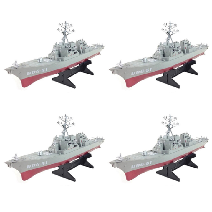 4X Guided Ship Model Static Toys with Display Stand Warship Model DIY ...