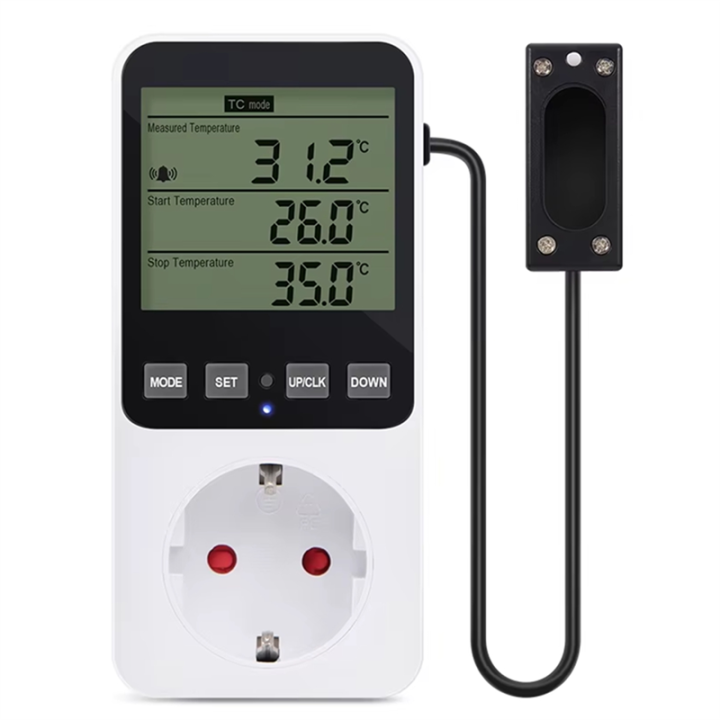 Digital Display Temperature and Humidity Controller Socket Thermostat ...