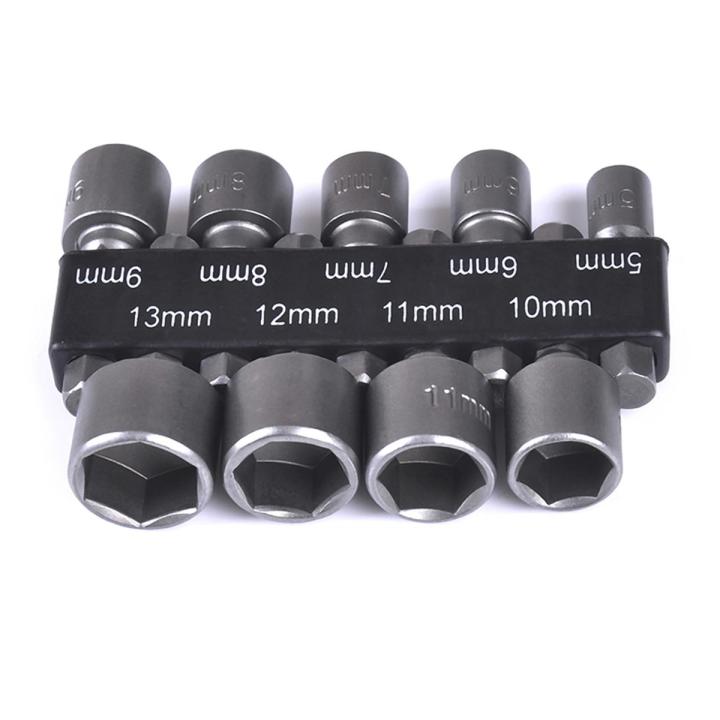 5-13mm steel power nut driver drill bit set 1/4" hex shank metric ...