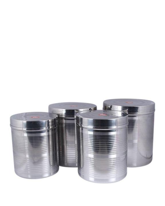 Container Set 4pcs - Silver | Daraz.com.bd