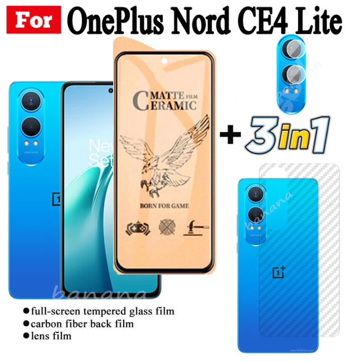 3 IN 1 OnePlus Nord CE4 Lite Ceramic Tempered Glass for OnePlus Nord ...