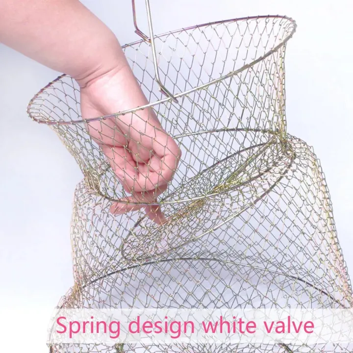 Lobster Mesh Fishing Net Prawn Crab Cage Folding Trap Net Foldable ...