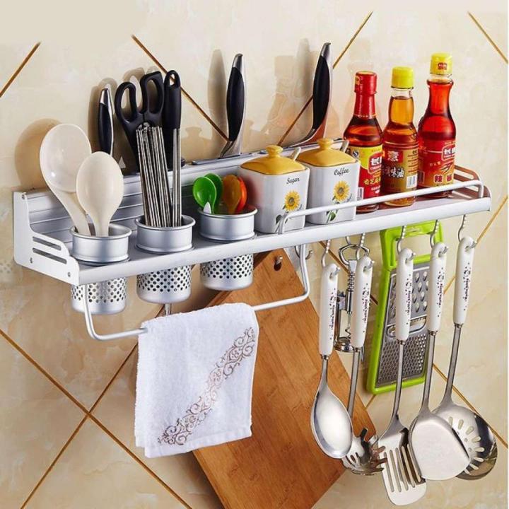 New Kitchen Good Helper Utensils Aluminum Storage Rack Organizer ...