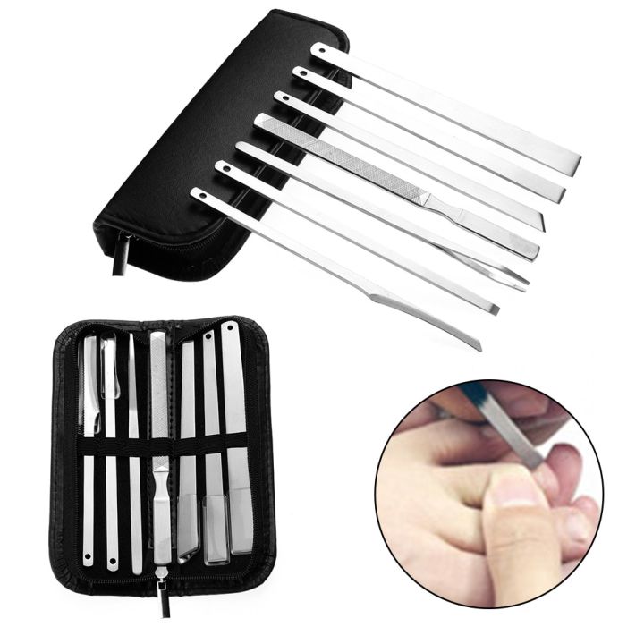 7pcs/set Stainless Steel Toe Nail Knife Foot Hard Skin Remover Callus ...