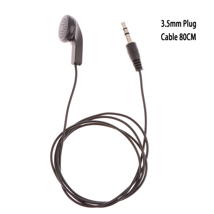 1Pc Earpiece 3.5mm Plug Single Side Headset Headphone Dual Channel ...