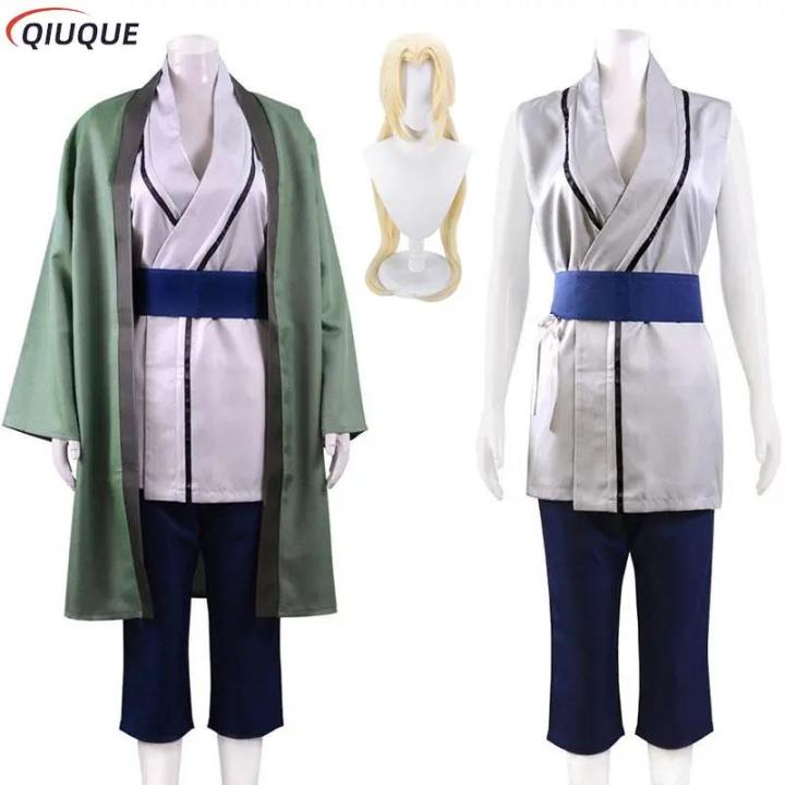Tsunade Cosplay Costume Wig Anime Cartoon Girls Women Kimono Christmas ...