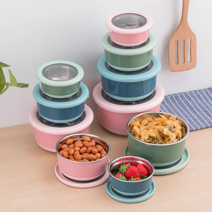 Circular stainless steel fresh keeping insulated bento lunch box ...