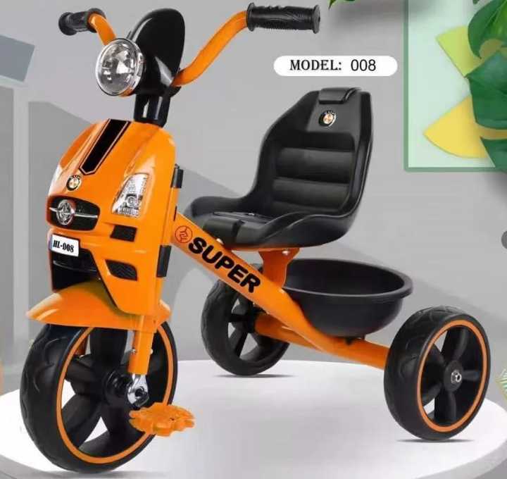 Baby 3 Tyre Trycycle for Kids (Age 2 Years - 6 Years) Orange | Daraz.com.bd
