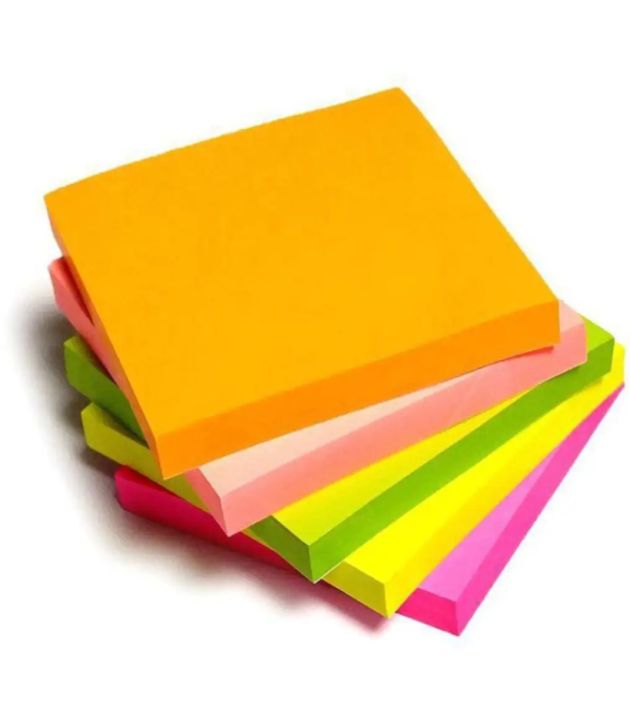 Sticky Notes 3 x 3 Inch - 1 Pads/Pack, 100 Sheets! Assorted Bright ...