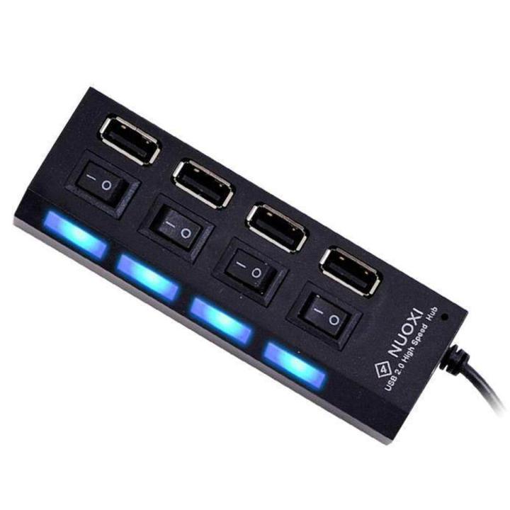 4 Ports USB 2.0 Hub LED USB Hub With Switch - Usb Hub | Daraz.com.bd