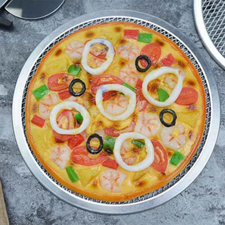 12 Inch Aluminum Pizza Screen Pizza Pan with Holes Pizza Pan | Daraz.com.bd