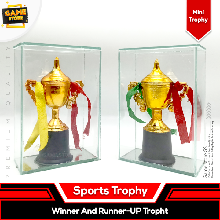 Mini Trophy for all type of Sports Glass and Plastic Mini -6 inch 1 pcs ...